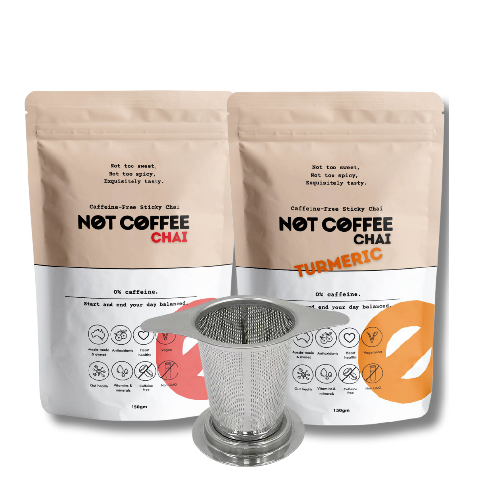 Not Coffee Chai 300gm + Chai Strainer Bundle